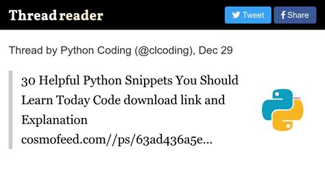 Thread By Clcoding On Thread Reader App Thread Reader App