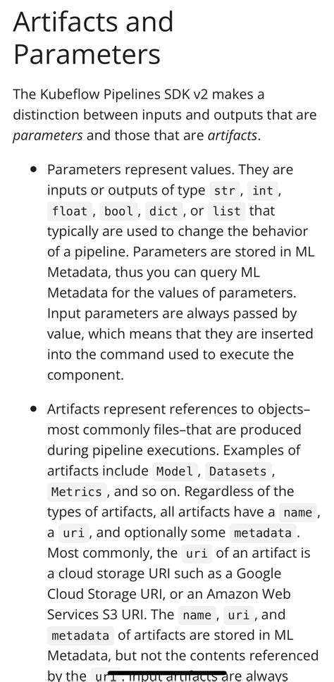 V2 Component Io Page Needs To Link To Artifacts Reference · Issue