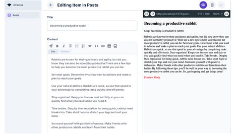 Implementing Live Preview In Sveltekit Directus Docs