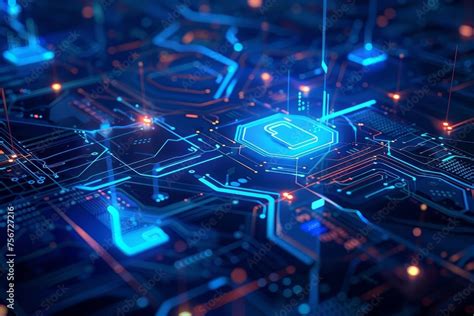 Cyber Security Concept Visualized With A Futuristic Blue Interface