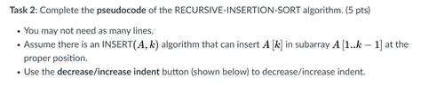 Solved We Can Express Insertion Sort As A Recursive