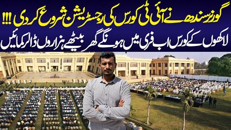 Governor Sindh It Course Registration Complete Details It Course Governor House Online