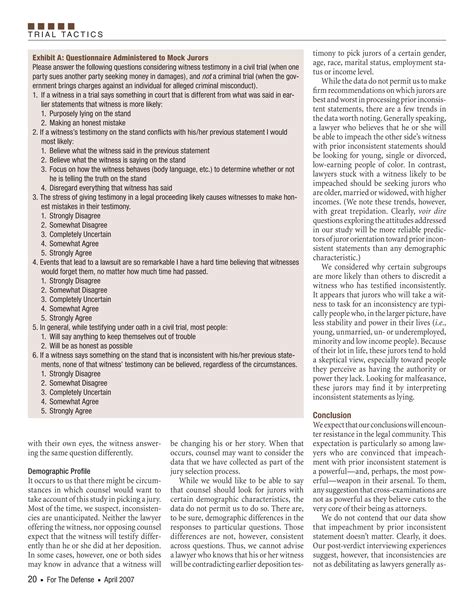 Impeaching With Prior Inconsistent Statements Pdf Law