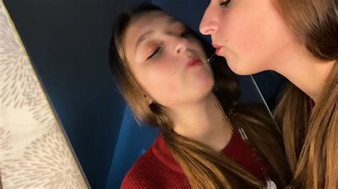 Asmr Sloppy Mirror Licking Kissing