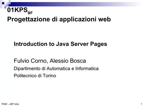 Introduction To Jsp Ppt
