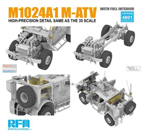 Rfmrm4801 1 48 Rye Field Model M1024a1 M Atv Mrap All Terrain Vehicle Sprue Brothers Models Llc