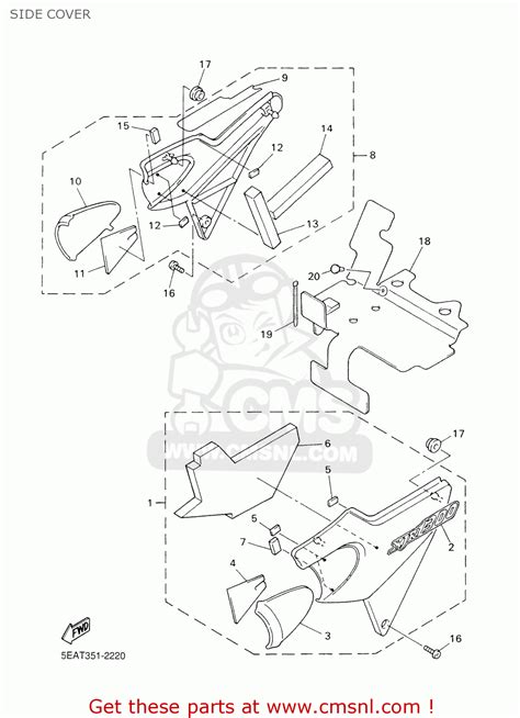 Yamaha Xjr1300 2003 5wm1 Holland 1b5wm 300e2 Side Cover Buy Original