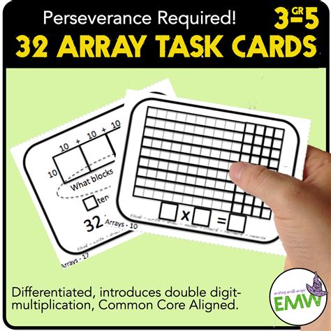 Array Or Area Model Task Cards For Multiplication Evil Math Wizard