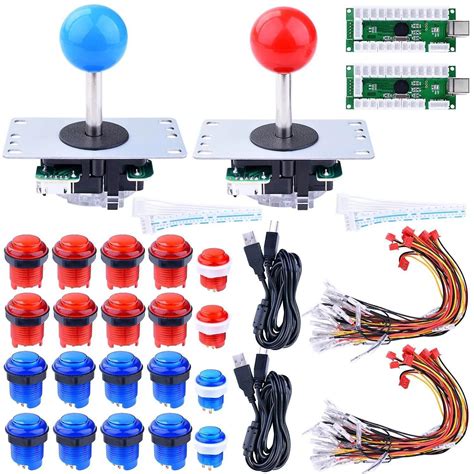 gamer arcade stick diy kit zero latency usb encoder led arcade button