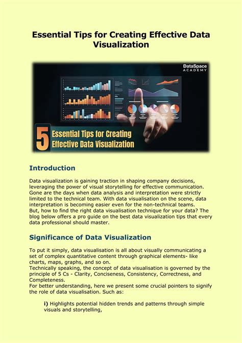 Essential Tips For Creating Effective Data Visualization Pdf