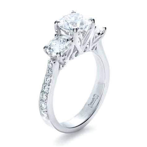 Custom Three Stone Engagement Ring 1315 Seattle Bellevue Joseph