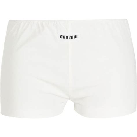 Miu Miu Boxer Con Banda Logo Bianco Stileo It