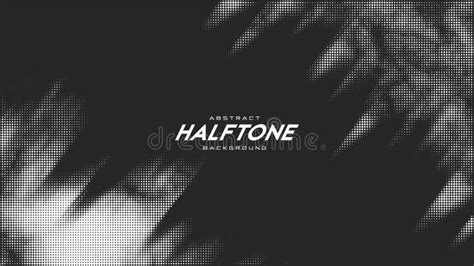 Abstract Vector Torn Monochrome Halftone Background Scrathed Dotted Texture Element Stock