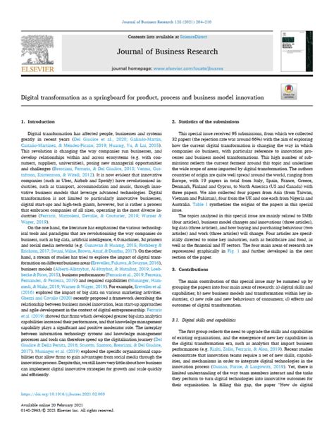 digital transformation as a springboard for product process and