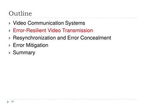Ppt Error Resilient Coding And Decoding Strategies For Video Communication Powerpoint