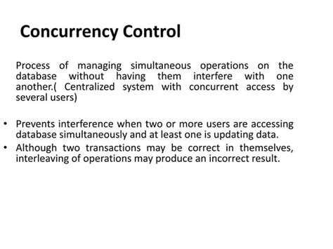 Concurrency Control Ppt