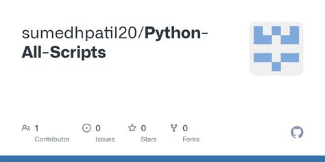 Github Sumedhpatil Python All Scripts