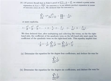 Solved Points Recall That In Euler S Proof Of Chegg