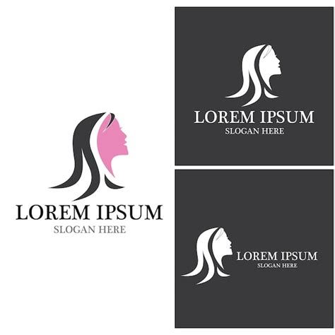 얼굴 여자 뷰티 스파 로고 벡터 프리미엄 벡터