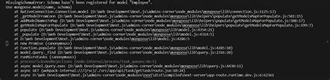 Mongodb Mongoose Is Throwing Error Of Schema Hasnt Been Registered