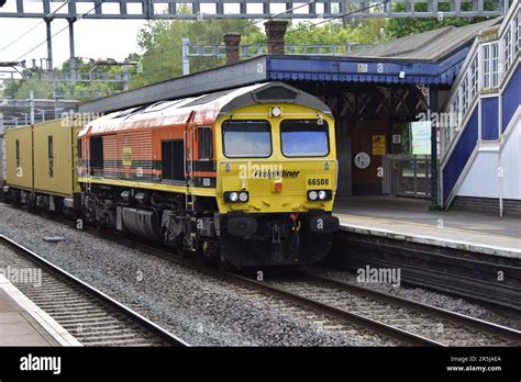 Class 66 Diesel Locomotive No 66508 Passing Through Twyford On 3rd June