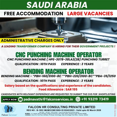 Falcon Services ™ On Linkedin Saudijobs Falcon Gulfjobs Gulfwalkin Saudi Ksa Cnc Operator…