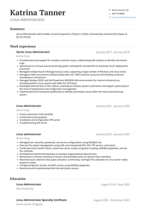 Linux Administrator Resume Examples That Get Interviews