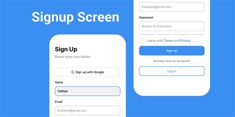 Sign Up Screen Ui Figma