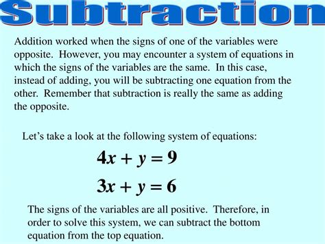 Ppt Elimination Using Addition And Subtraction Powerpoint