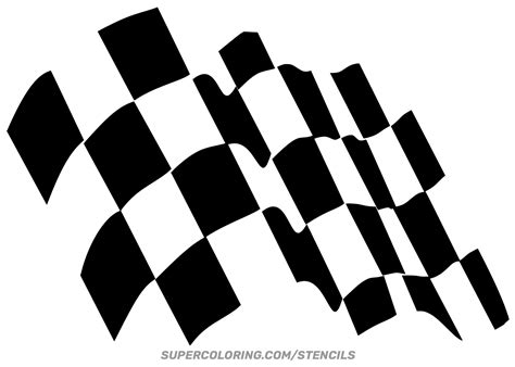 Checkered Flag Stencil Free Printable Papercraft Templates