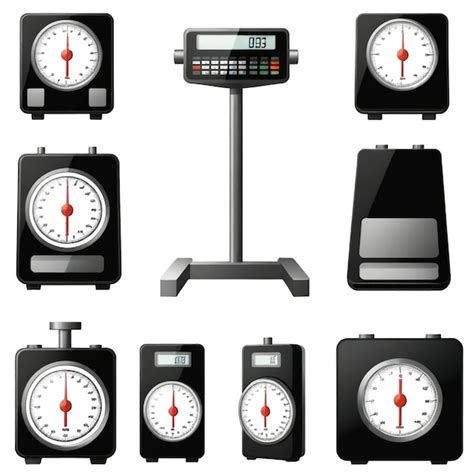 A Scale With A Red Clock And A Black Timer That Says Quot Time Quot Premium Ai Generated Vector