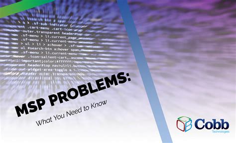 Msp Problems What Should I Expect