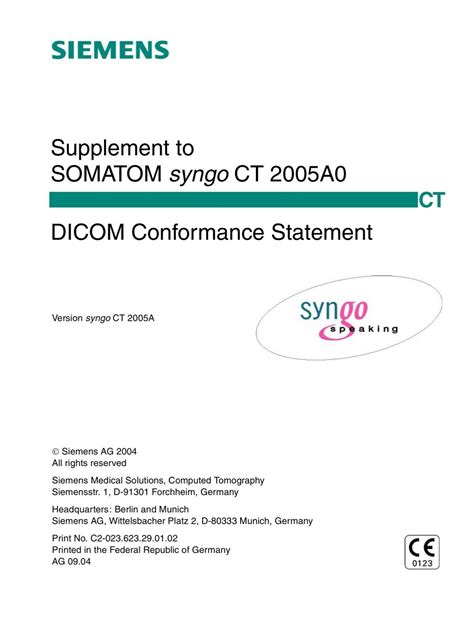 DICOM Conformance Statement Siemens Healthcare