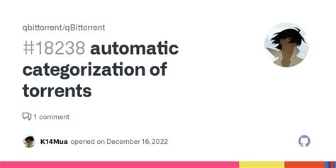 Automatic Categorization Of Torrents Issue 18238 Qbittorrent QBittorrent GitHub