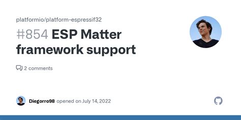 esp matter framework support · issue 854 · platformio platform espressif32 · github