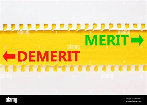 Demerit Or Merit Symbol Concept Word Demerit Or Merit On Beautiful
