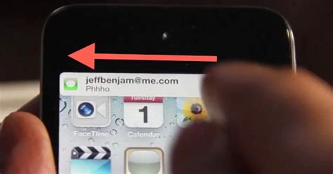 swipe left to dismiss new notifications in ios 5