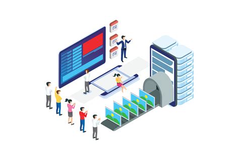 Modern Isometric Creative Solution Illustration Web Banners Suitable