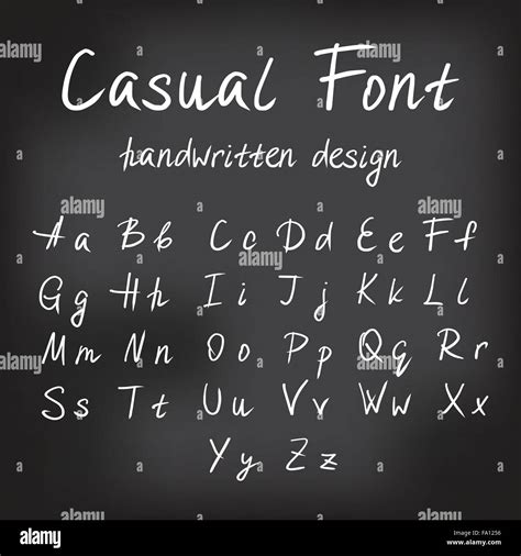 Casual Handwritten Font Design Stock Vector Image And Art Alamy