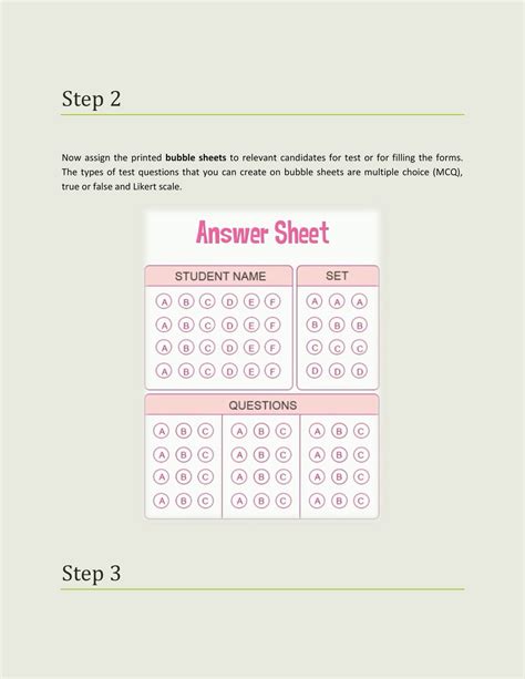 Multiple Choice Bubble Sheet