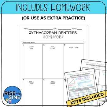 Pythagorean Identities Guided Notes By Rise And Sine TpT