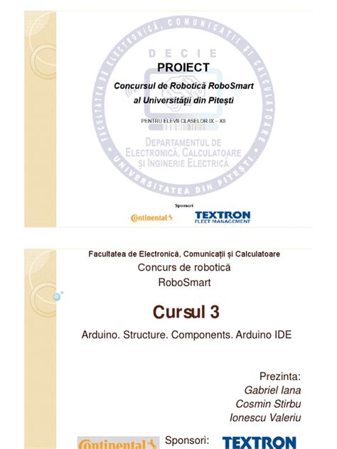 Curs 3 Prezentare Arduino Ide Exemple Pdf Arduino Computer Hardware