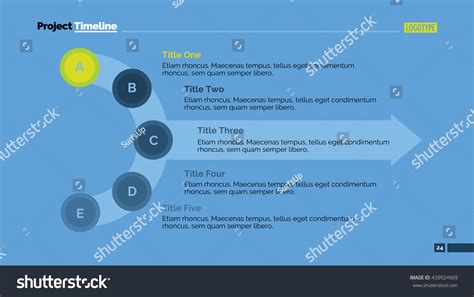 Process Chart Slide Template Stock Vector Royalty Free Shutterstock