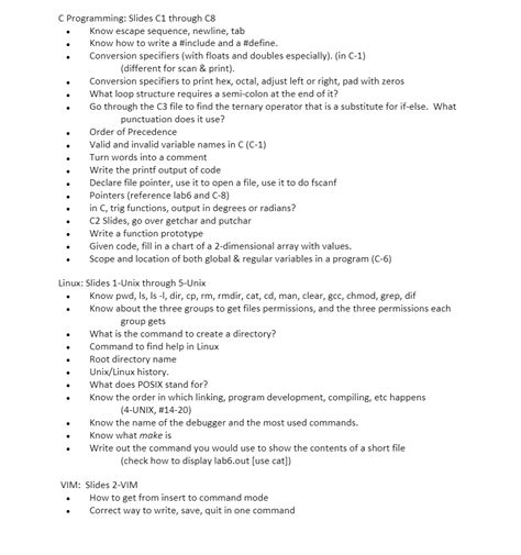 Solved C Programming Slides C1 Through C8 Know Escape