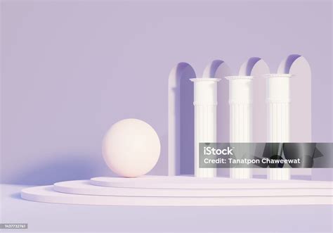 3d 렌더링 추상 디스플레이 연단 플랫폼 제품 프리젠테이션 및 광고 깔끔한 디자인의 미니멀한 장면 배경 모형을 위한 빈 받침대 화장품을 위한 파스텔 색상의 빈 무대