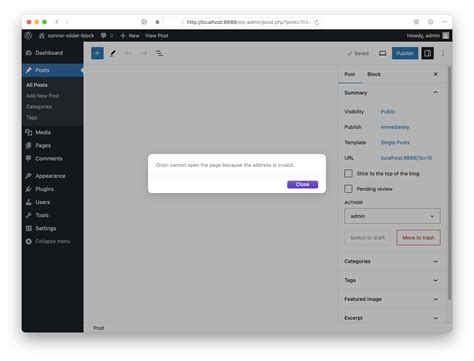 Cannot Open This Page Because The Address Is Invalid Does Open Url