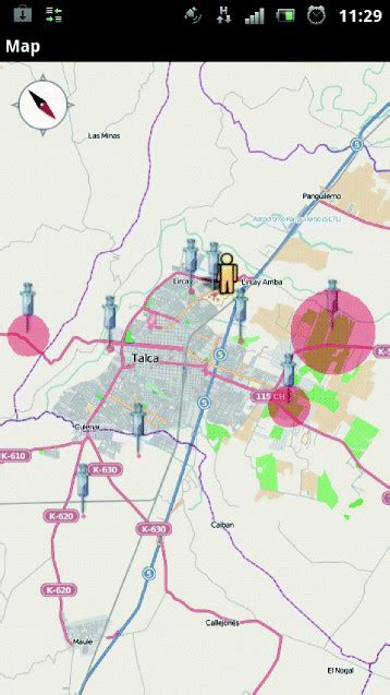 User Interface Android Client The Interface Shows The Various Nearby Download Scientific