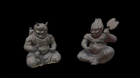 Seated Zenki And Koki Download Free D Model By Cleveland Museum Of Art Clevelandart