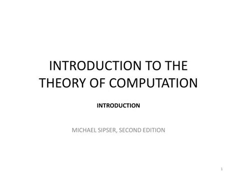 Ppt Introduction To The Theory Of Computation Powerpoint Presentation Id5540771