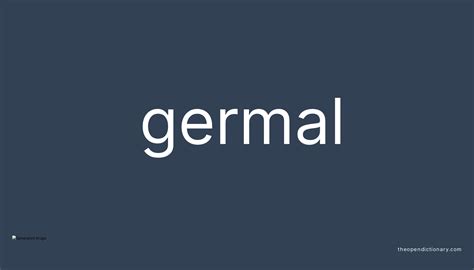 GERMAL - The Open Dictionary